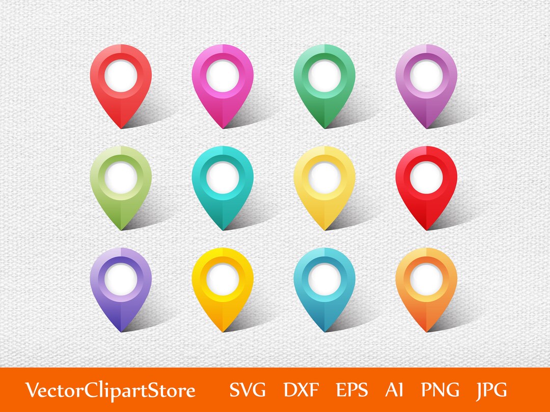 Colored Pointers. Vector Set. SVG Png Jpg Vector - Etsy