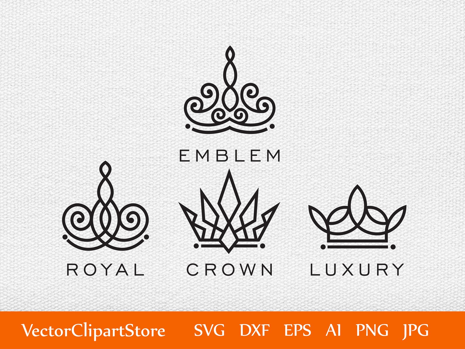 Royal Crown SVG File/ Crown Svg Cutting File/ Crown Clipart/ | Etsy