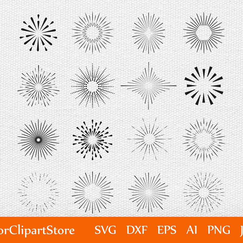 Sunburst Svg - Etsy