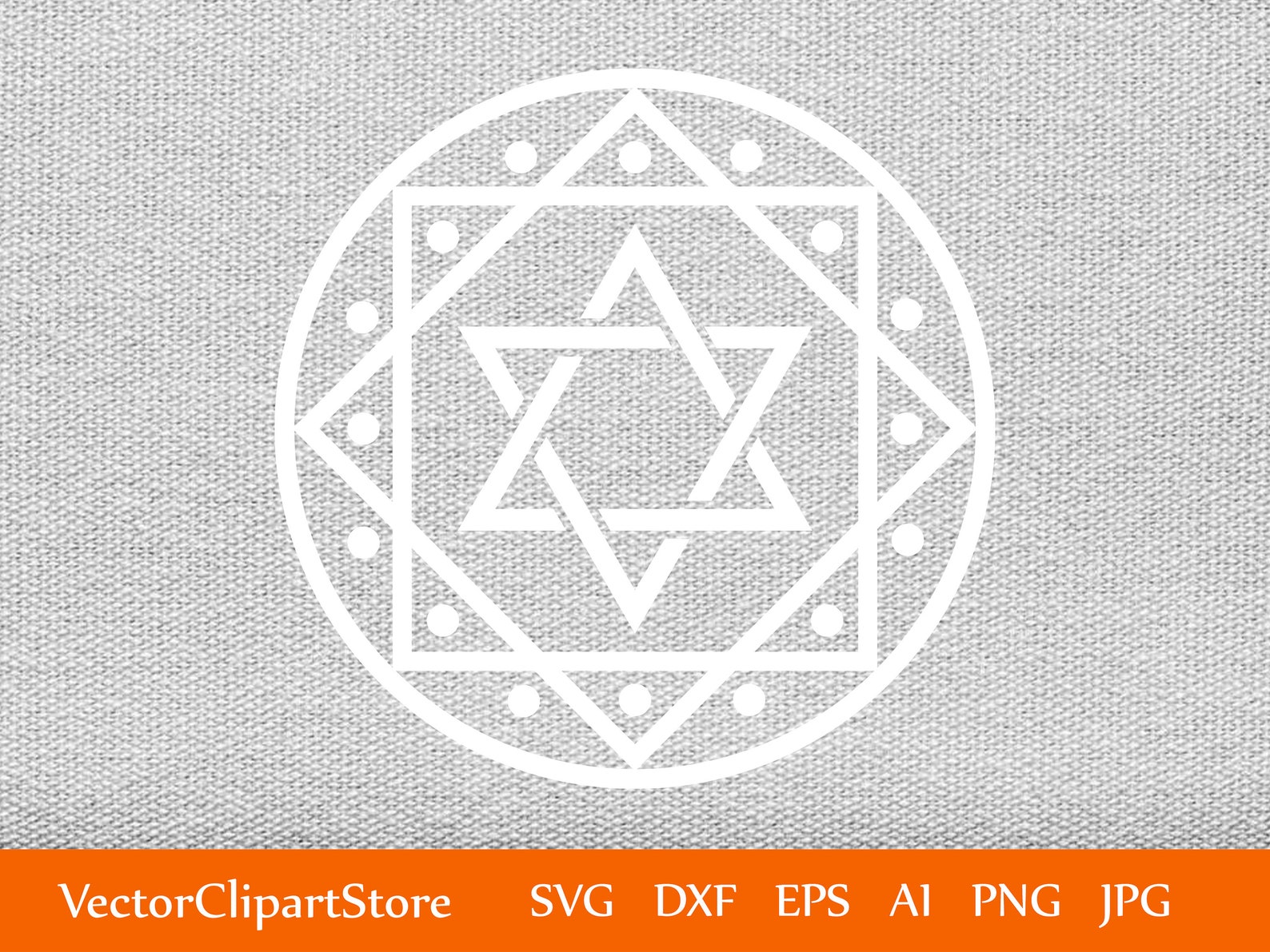 David Star Digital Traditional Jewish sign svg Hebrew | Etsy