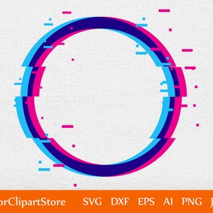 Glitch Frames SVG / Vector Glitch Shapes / SVG / Png / Jpg / DXF ...