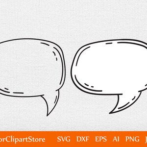 Hand Drawn Question SVG. Contour SVG Question With Speech Bubbles ...