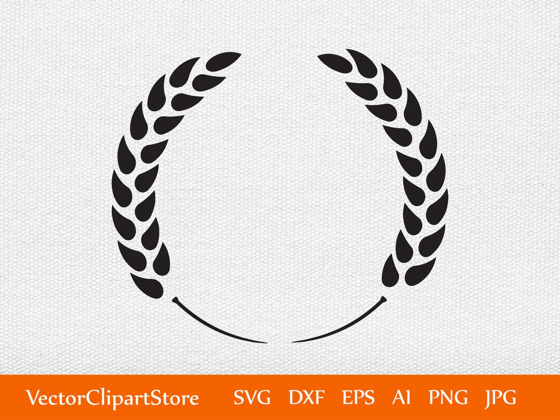 Wreath Wheat Shield Frame/ Design Logo/ Badge Label Sticker - Etsy