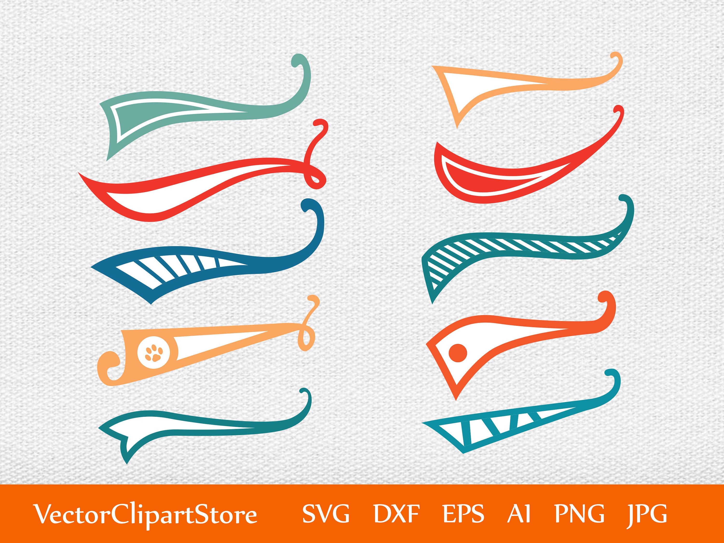 Swoosh Swash Swish Svg Cut File Baseball Text Tail Swashes - Etsy