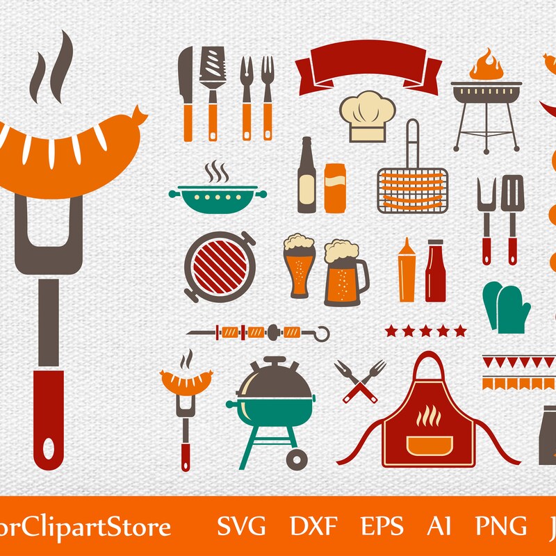 Bbq Clip Art - Etsy