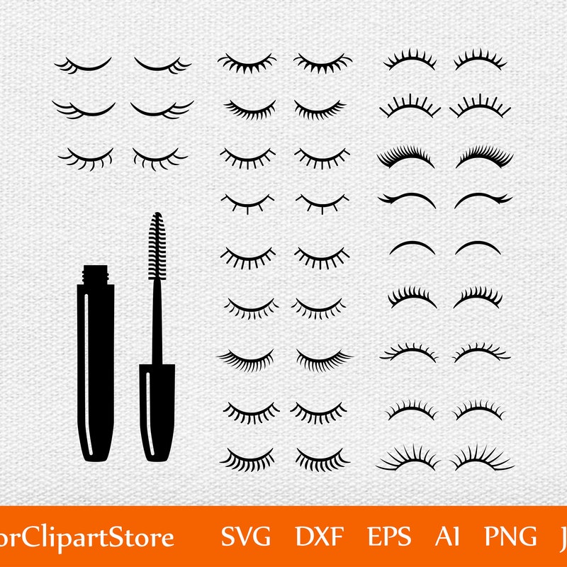 Eyelashes Svg - Etsy