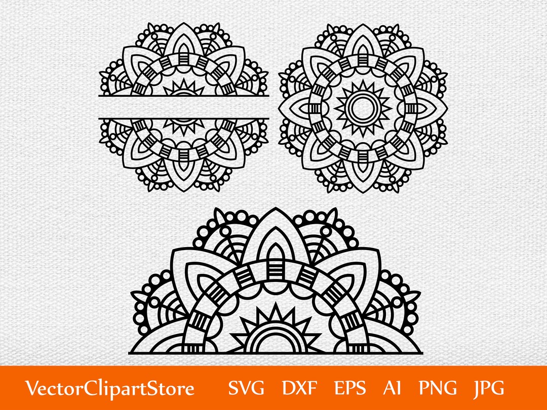 Mandala Monogram SVG, Digital Download File, Mandala Design, Mandala ...
