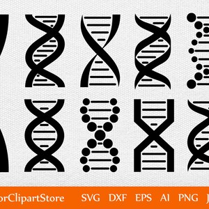 Vector DNA Structure / Biometric SVG / Molecule / Genetic Svg / Gene ...