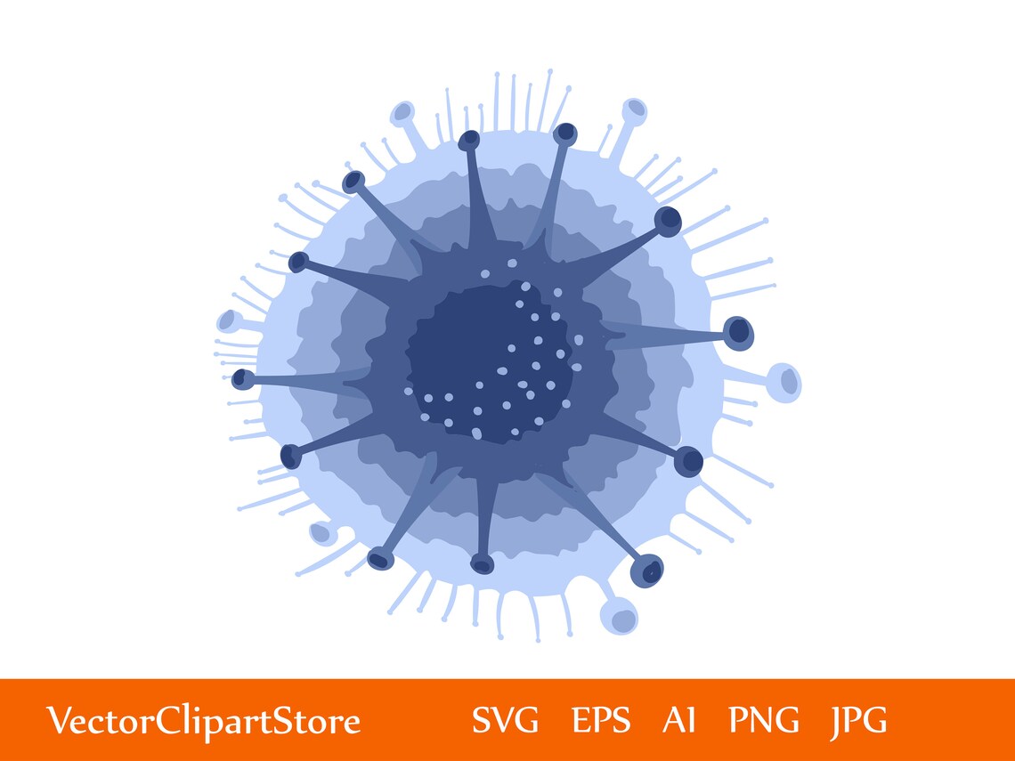 Biology Cell. Cartoon Bacteria and Viruses Bundle. Microscopic | Etsy