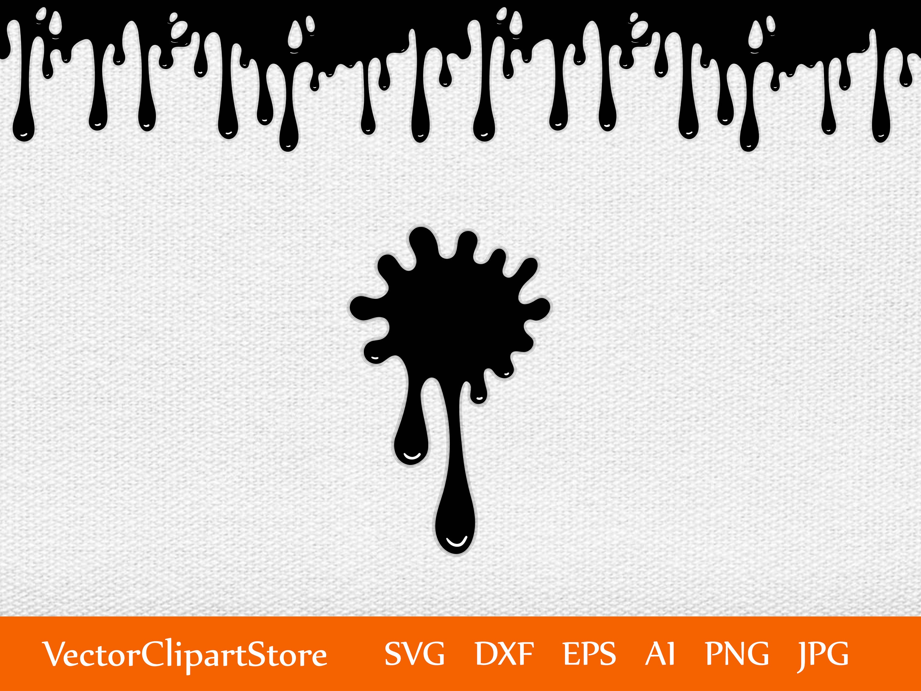 Black Paint Splatter SVG Bundle Splash Svg Oil Blots Ink | Etsy