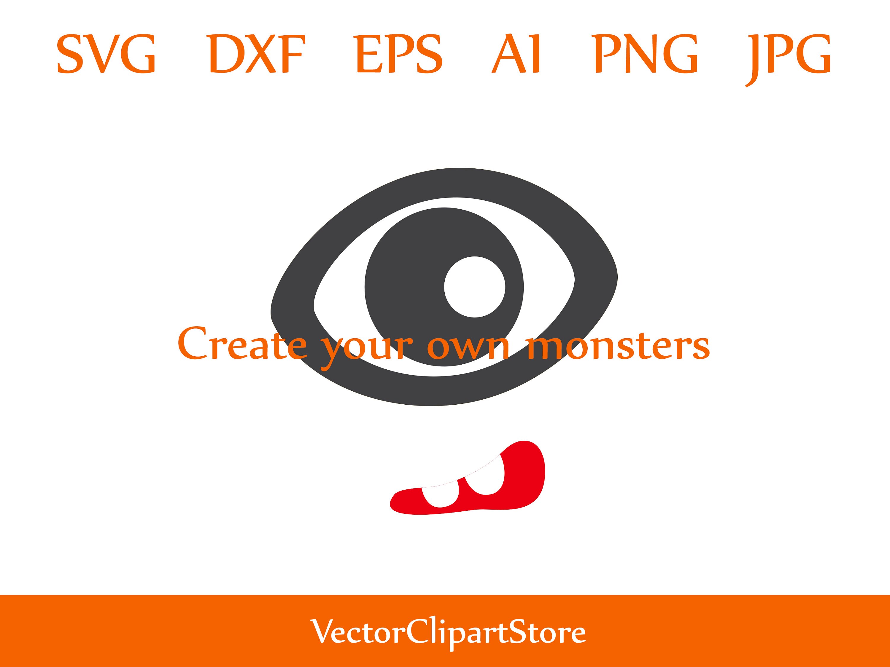 Monster Creation Kit. Character Clipart Set for Your Own | Etsy