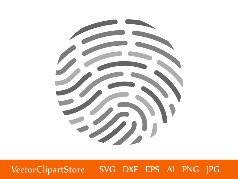 Fingerprint Gray SVG. Thumbprint SVG DXF. Thumb Print Svg. - Etsy Denmark