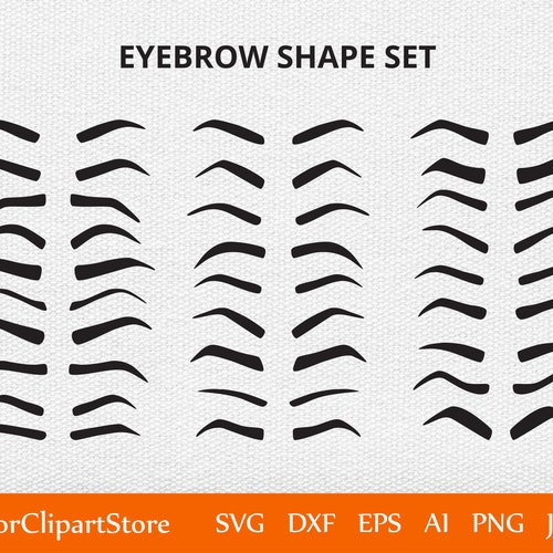 SVG Eyebrows Bundle Tattoo Silhouette Design Digital | Etsy