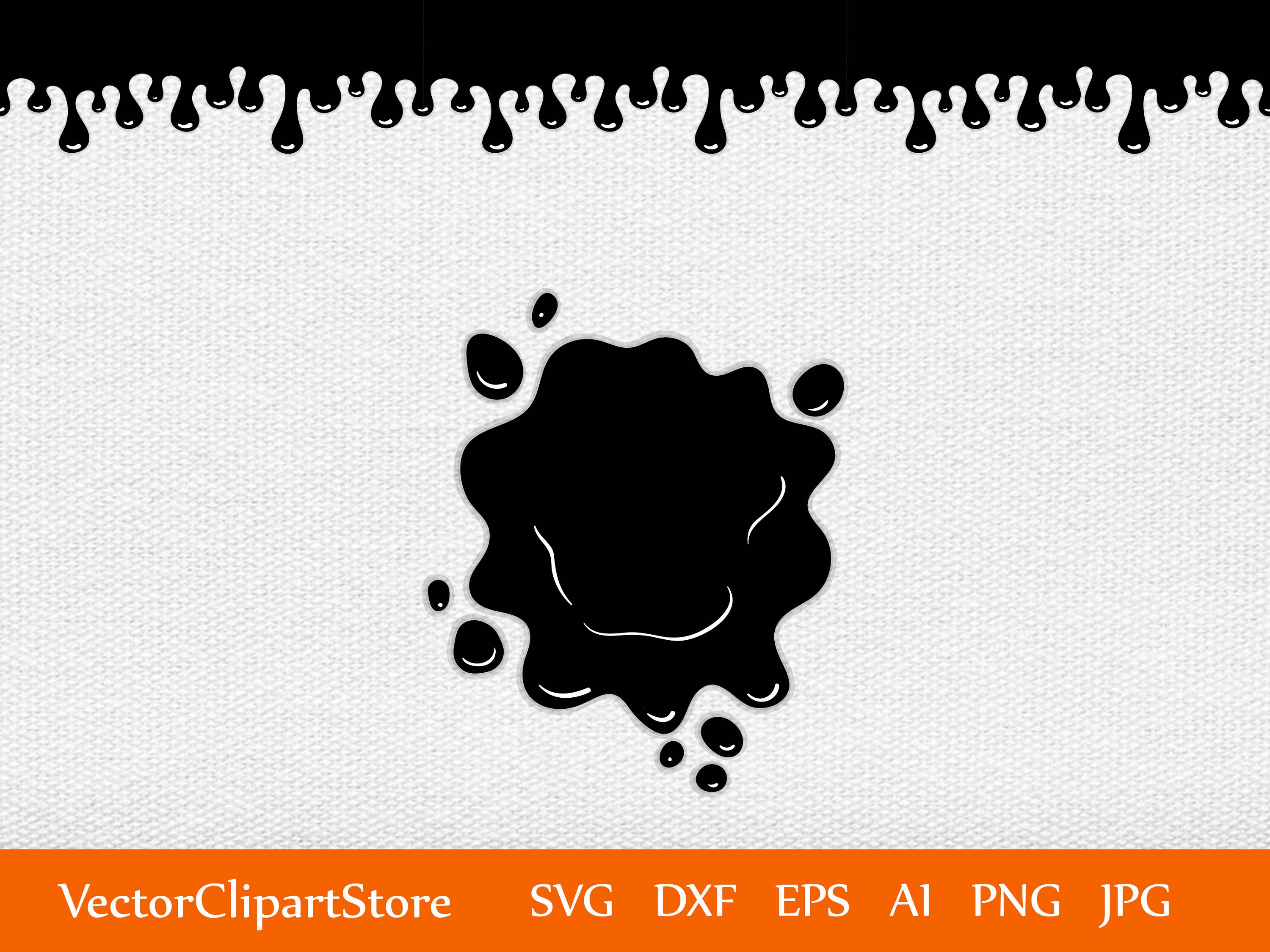 Black Paint Splatter SVG Bundle Splash Svg Oil Blots Ink | Etsy