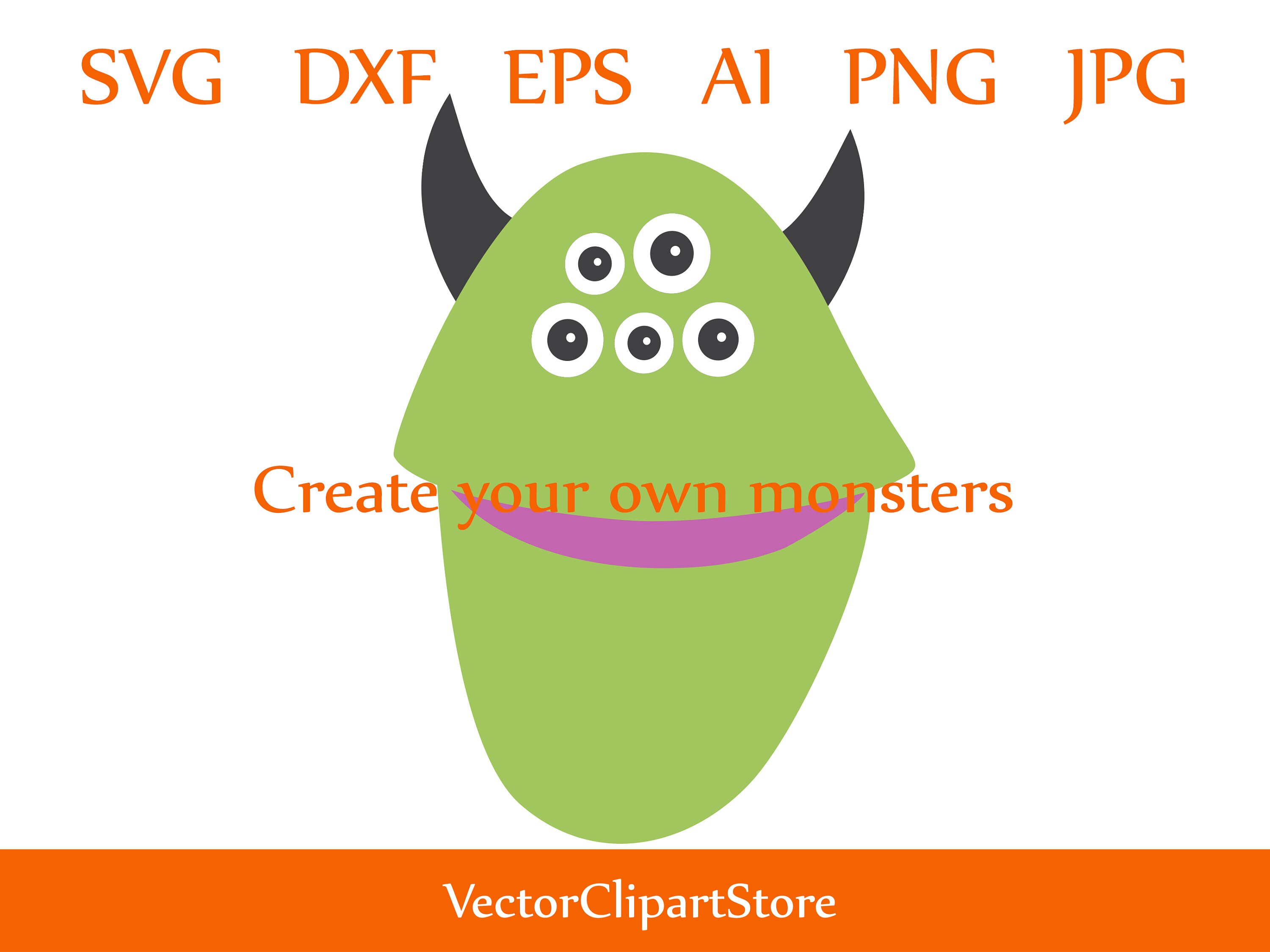 Monster Creation Kit. Character Clipart Set for Your Own | Etsy
