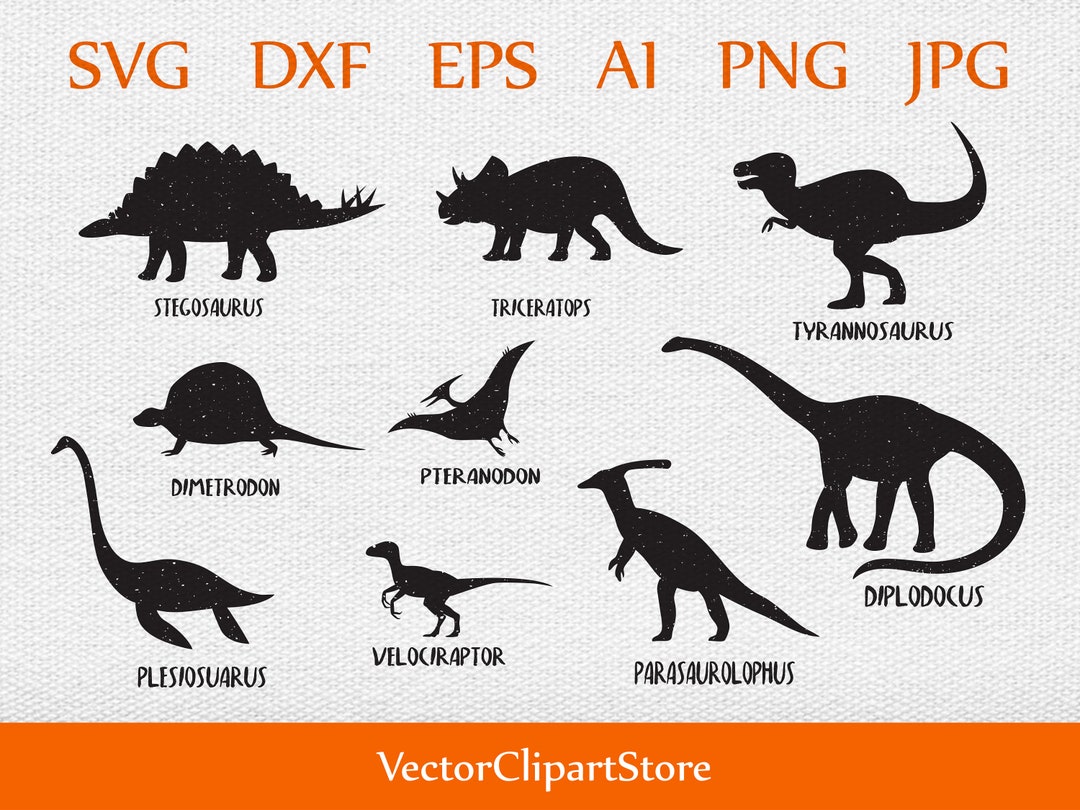 Dinosaur Svg Bundle. DINOSAURS CLIPART. Dinosaur Svg. Dino Clipart Set ...