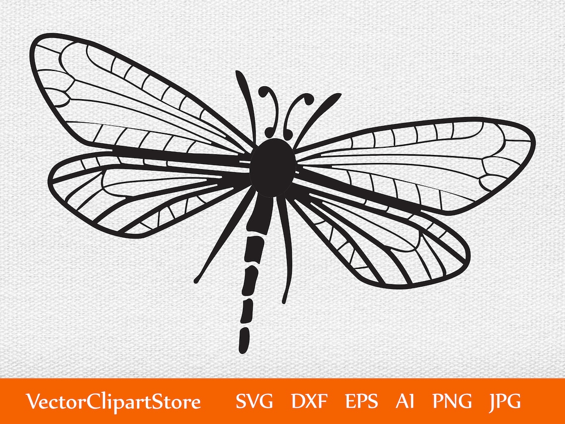 Dragonfly Svg Dxf Png Eps Ai Jpg Files. Dragonfly Clip - Etsy