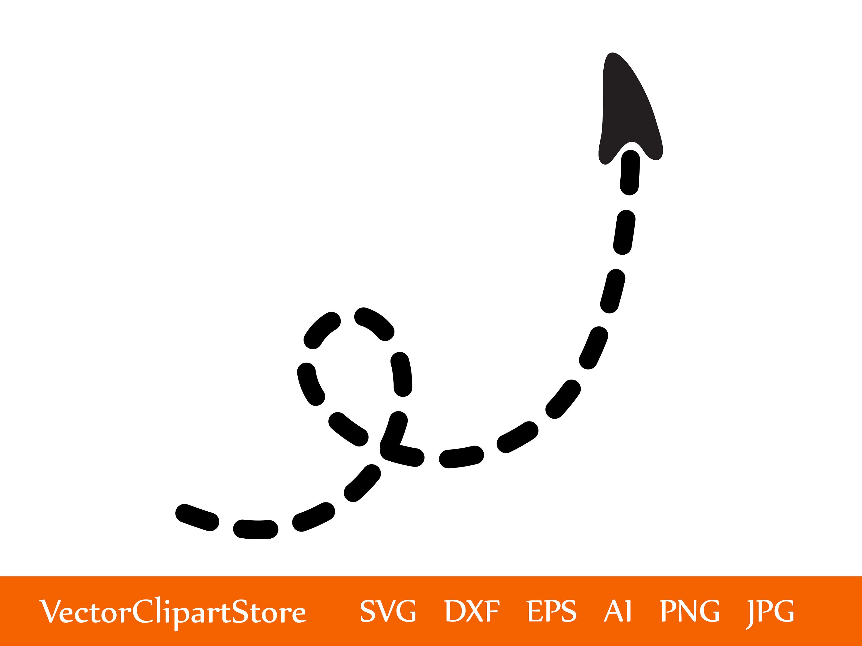 Dotted line arrows svg. Dashed line arrows svg. Vector Arrows | Etsy