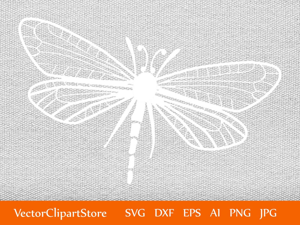 Dragonfly svg dxf png eps ai jpg files. Dragonfly Clip | Etsy