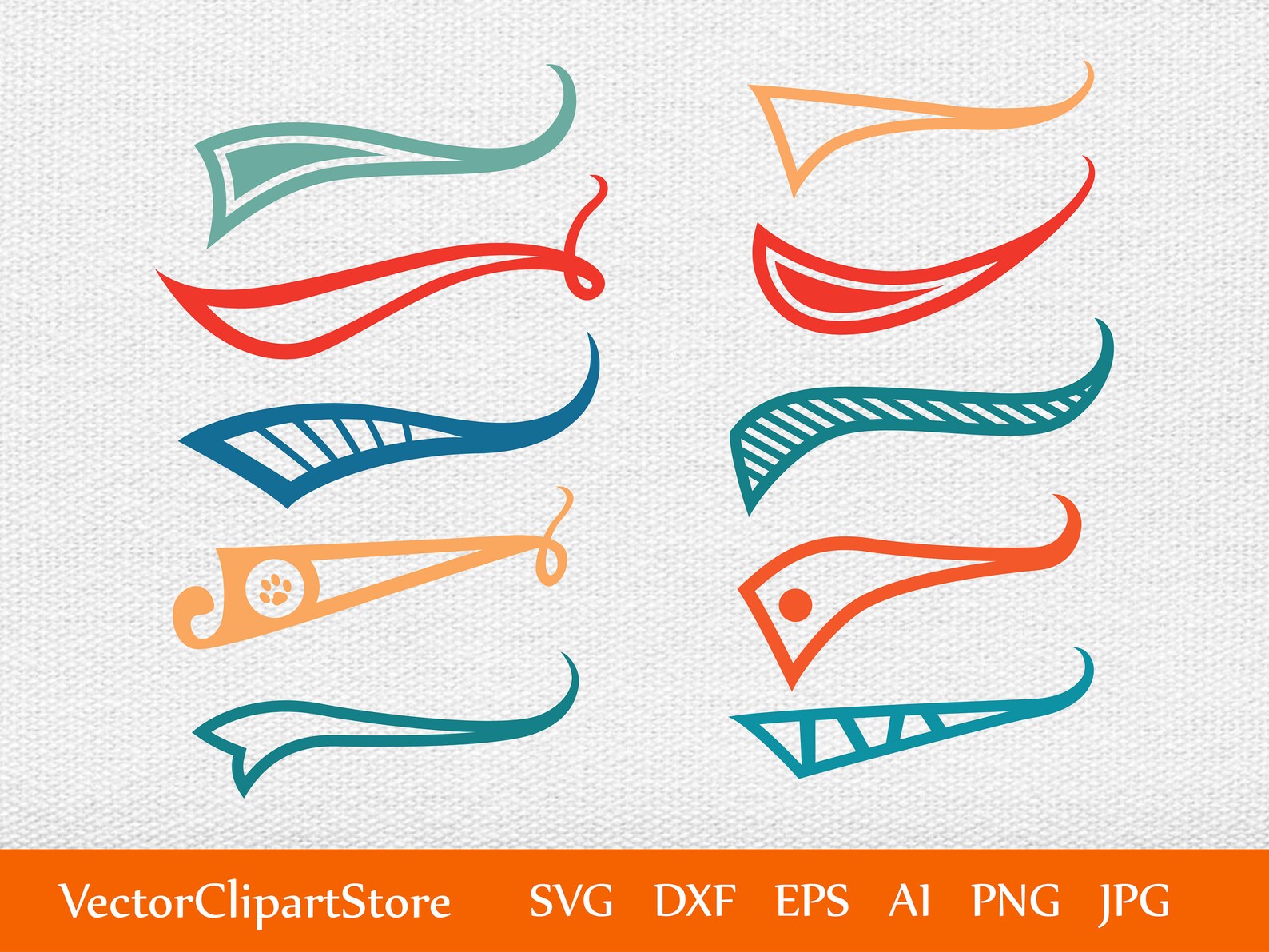 Swoosh Bundle Svg Text Swoosh Swish PNG Text Tail Word | Etsy