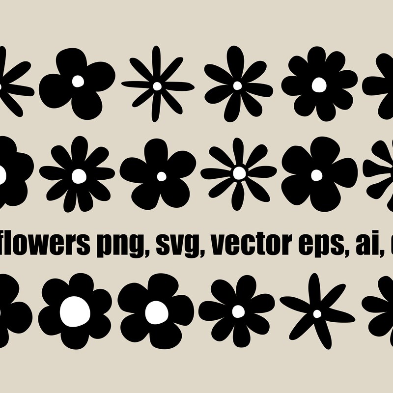 Flower Shapes Svg - Etsy