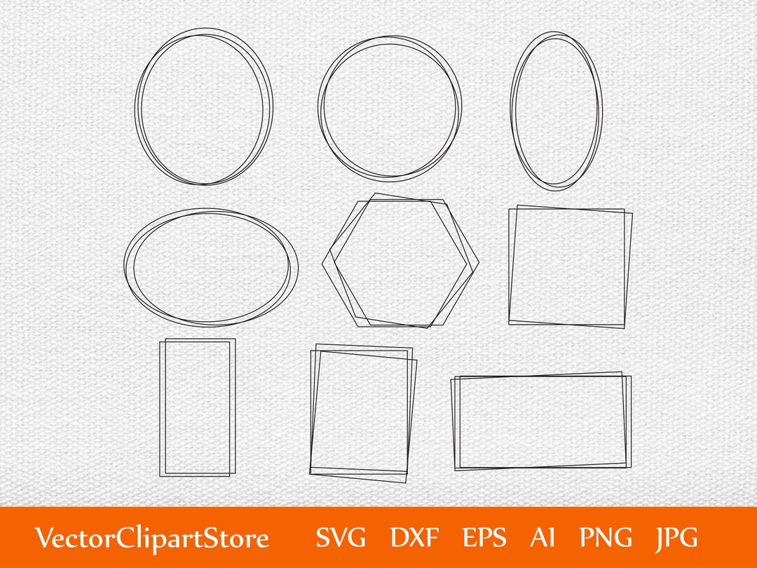Geometric Frames Set SVG, Instant Download - Etsy
