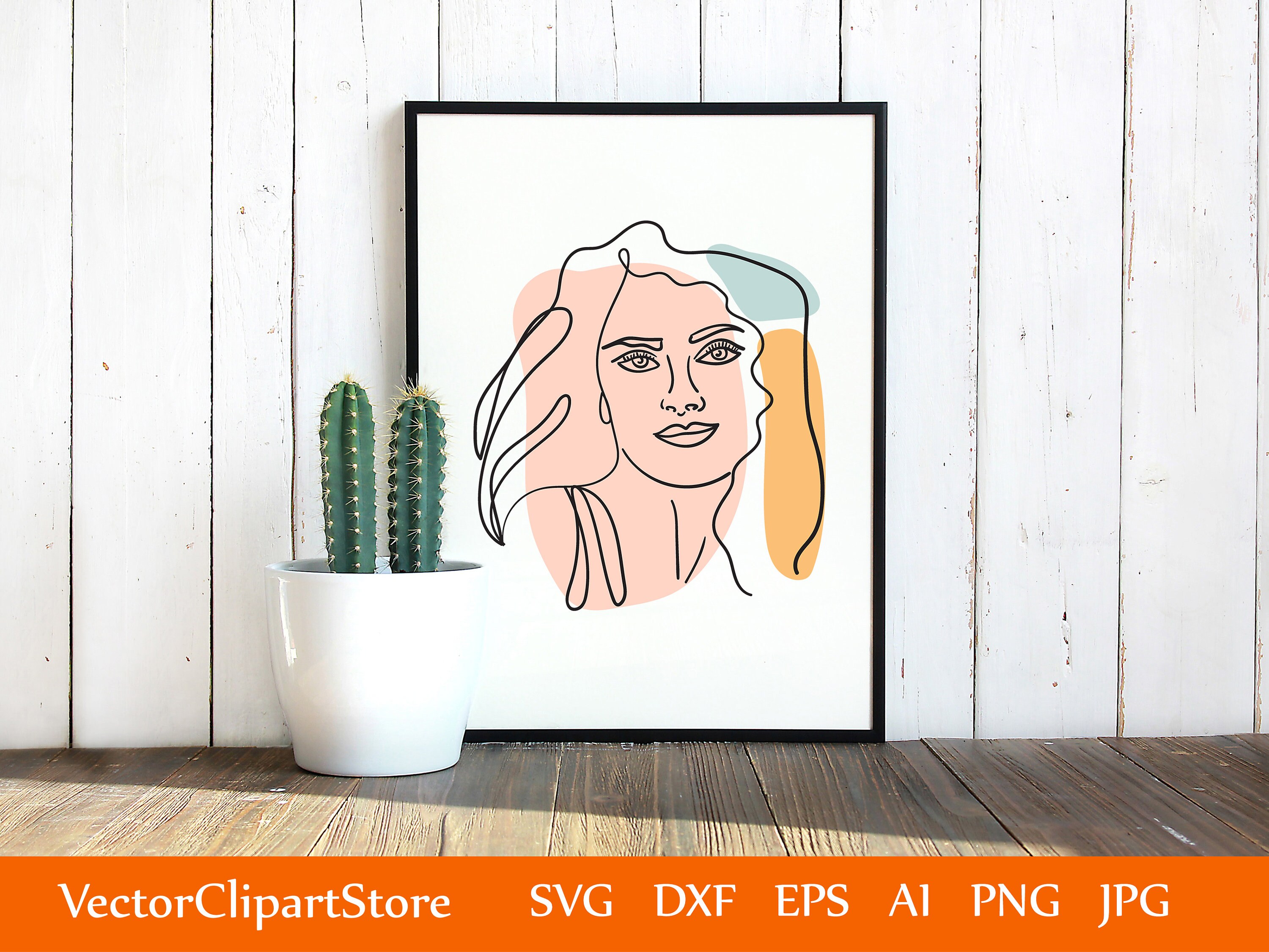 Woman Line Art SVG Clipart Female Line Drawing Illustrations - Etsy