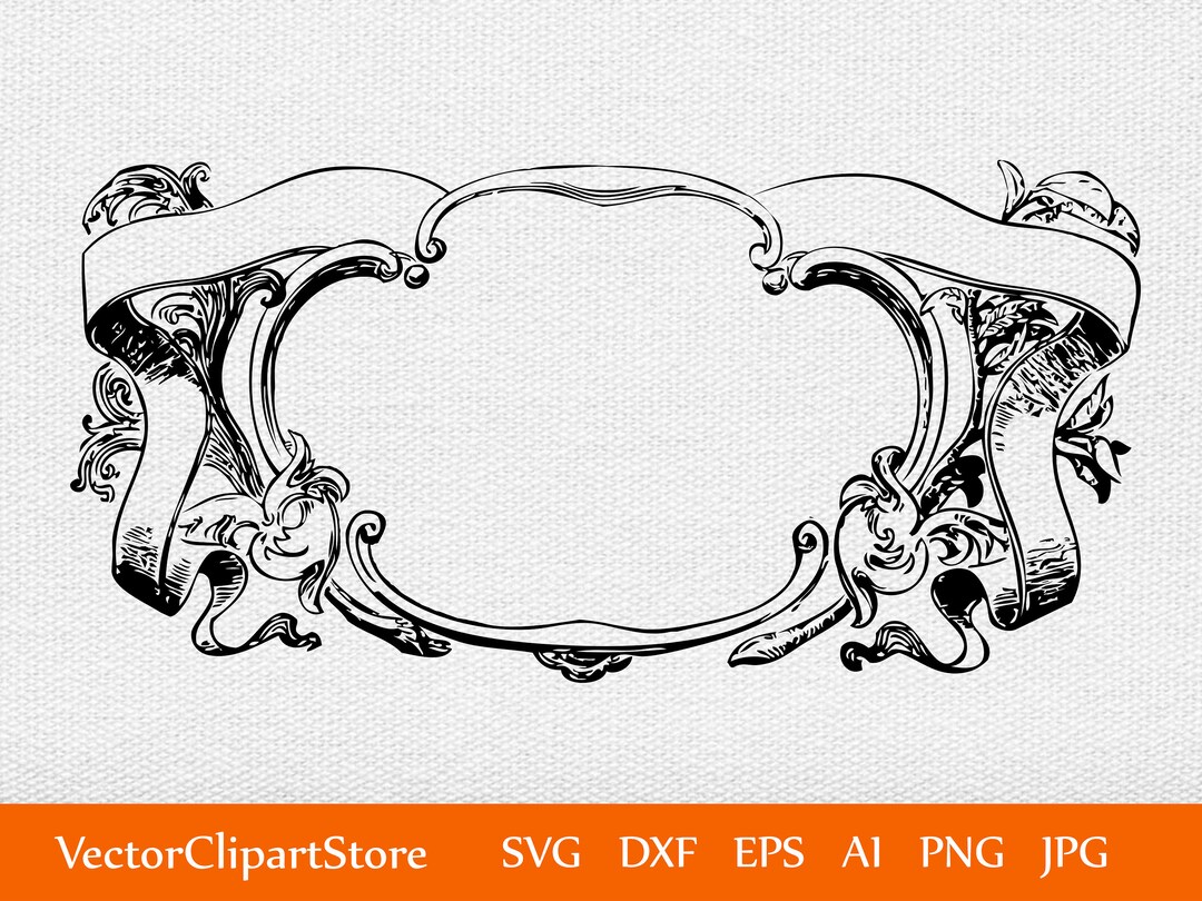 Retro Frame SVG. Vintage Border Clipart. Antique Victorian Frame ...