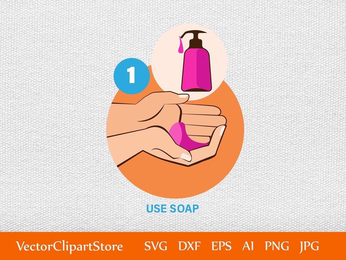 Wash Your Hands SVG Files. Clip Art Set. Vector Images | Etsy