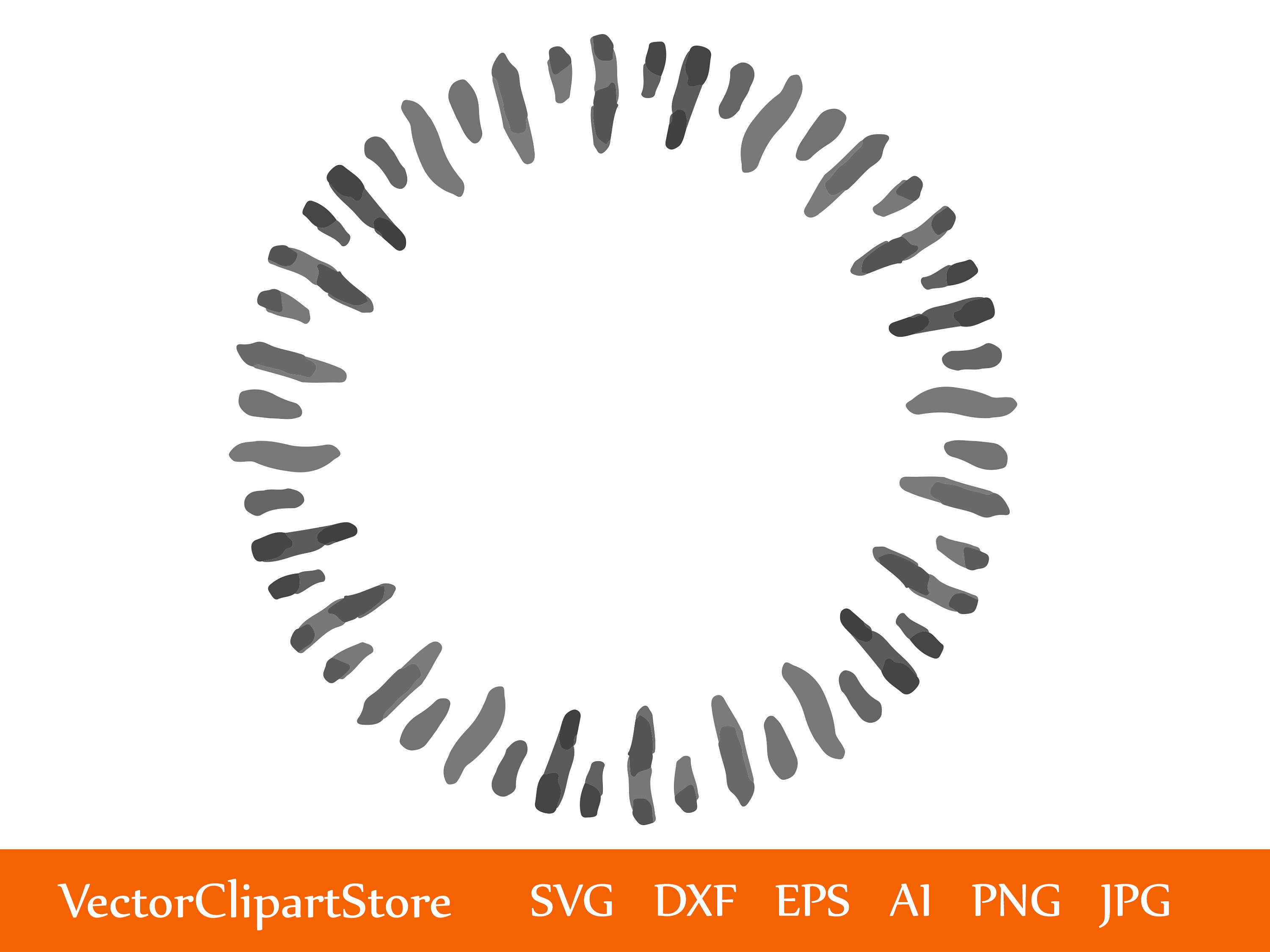 Set of Watercolor Circle Logo With the Place for Text. Vector - Etsy