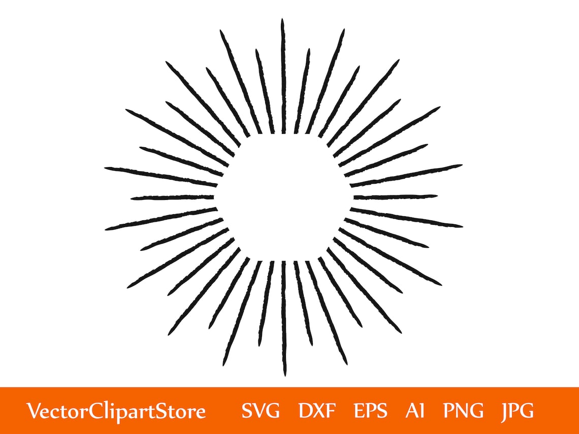 Sunburst SVG. 16 Hand Drawn Circles. Sunburst Vector EPS - Etsy