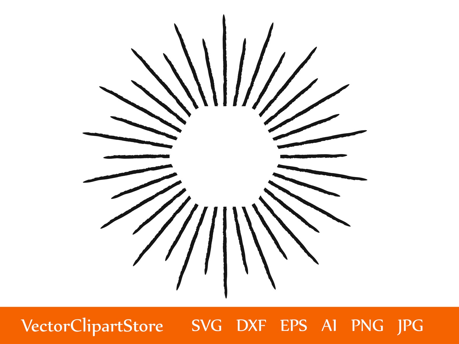 Sunburst SVG. 16 Hand Drawn Circles. Sunburst Vector EPS - Etsy