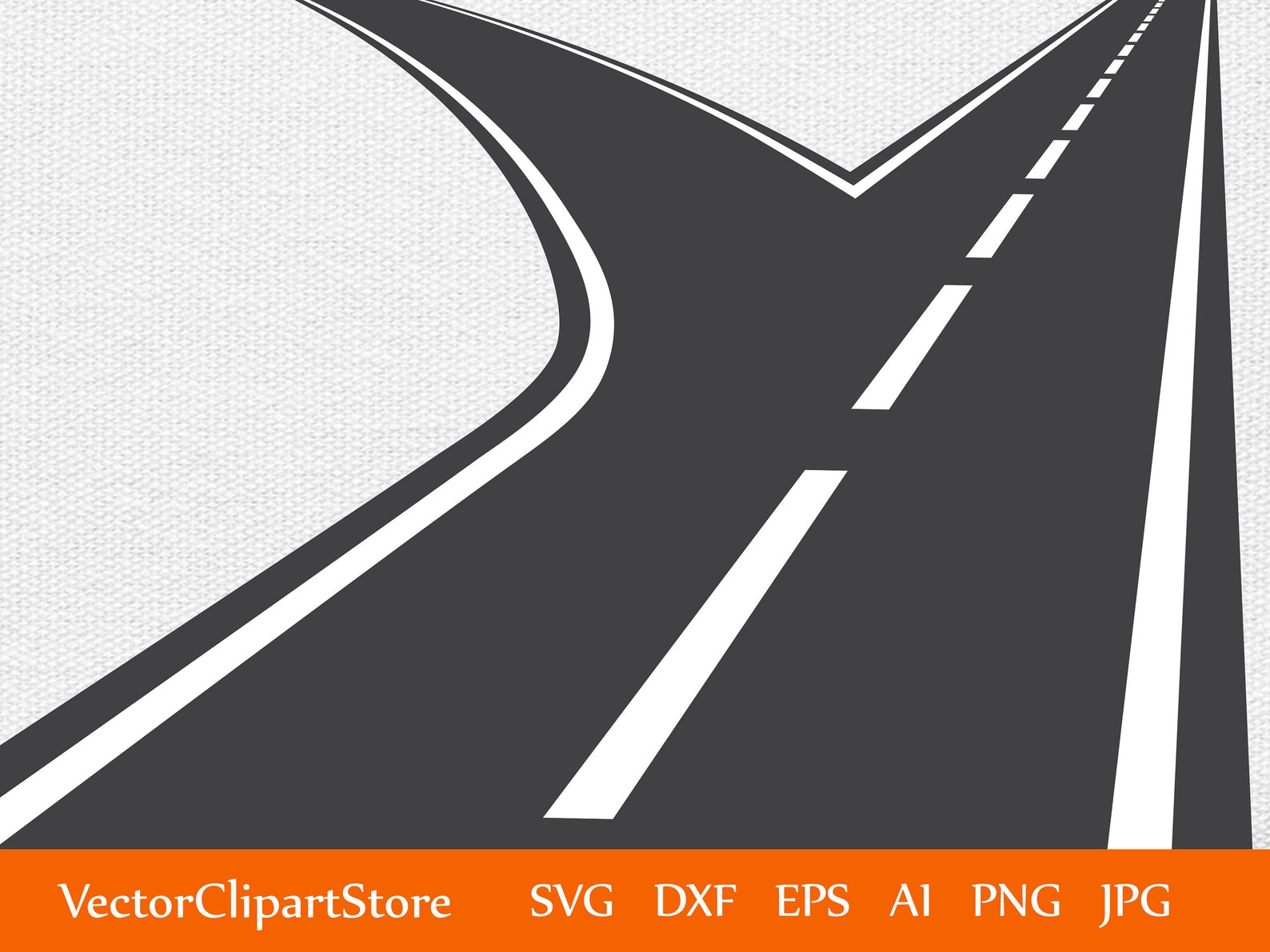 Road Clipart Curved Asphalt Road Svg Bundle Instant Digital - Etsy