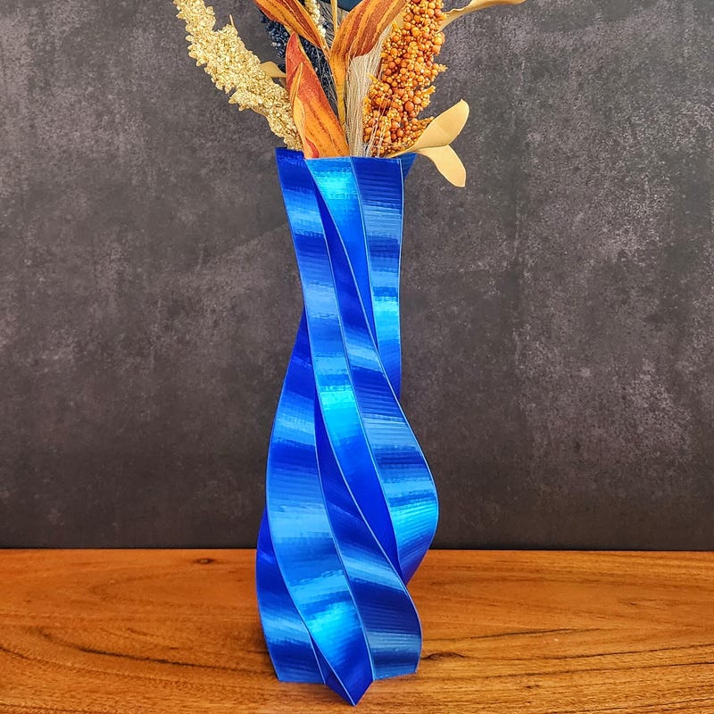 Cobalt Blue Twist Vase - Etsy