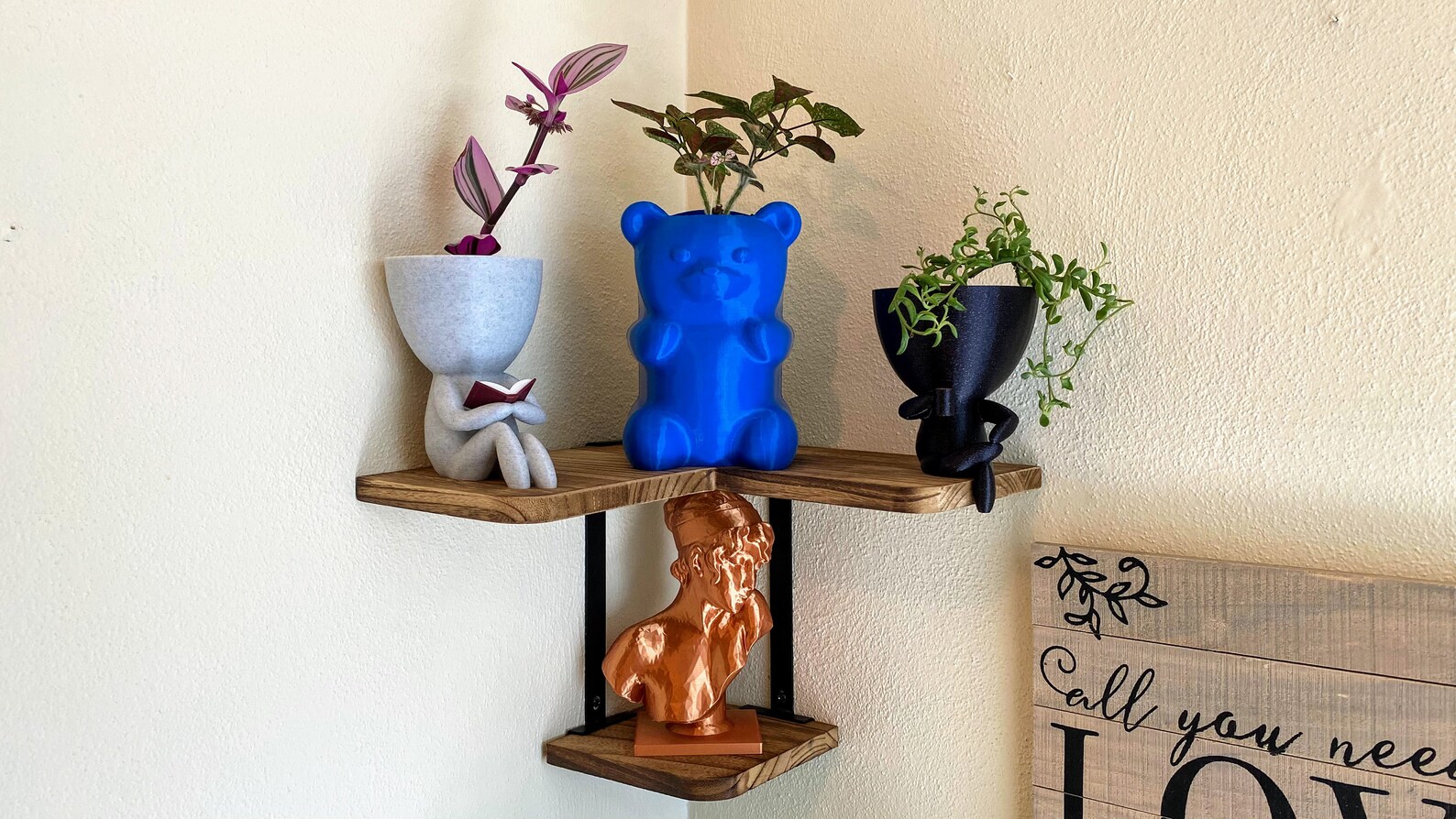 Gummy Bear Planter Pot / Pen Pencil Holder, Teddy Bear Desk Pot, Office ...