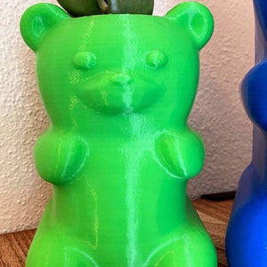 Gummy Bear Planter Pot / Pen Pencil Holder, Teddy Bear Desk Pot, Office ...