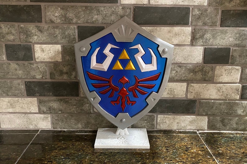 8 Zelda Hylian Shield With Desk/shelf Stand - Etsy