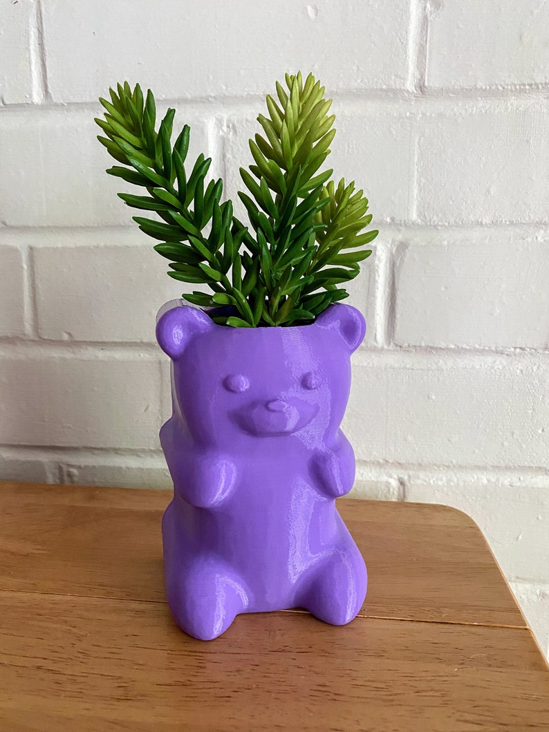Gummy Bear Planter Pot / Pen Pencil Holder, Teddy Bear Desk Pot, Office ...