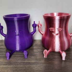 Happy Double Middle Finger Planter People | Succulent Planter | Gag ...