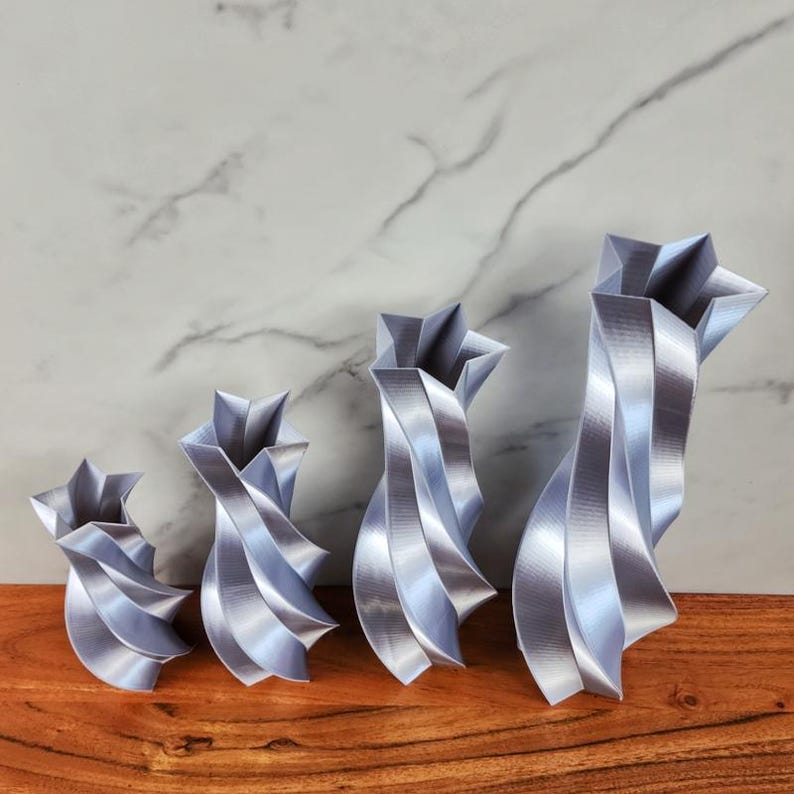 Muted Blue Twisted Star Vase | Table Vase | Home Decor | Unique Vase - Etsy