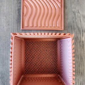 The Wavy Square Planter Pot With Optional Drip Tray in Shiny Copper ...