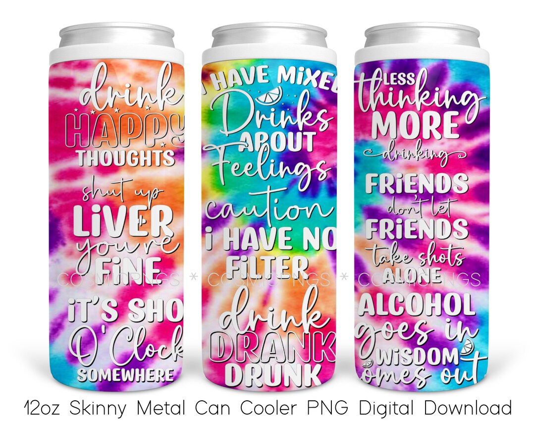 Funny Drinking Can Cooler Wrap PNG Design Duozie Sublimation Digital ...