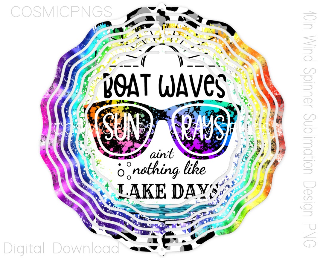 Lake Wind Spinner Png Boating Wind Spinner Sublimation Summer Lake ...
