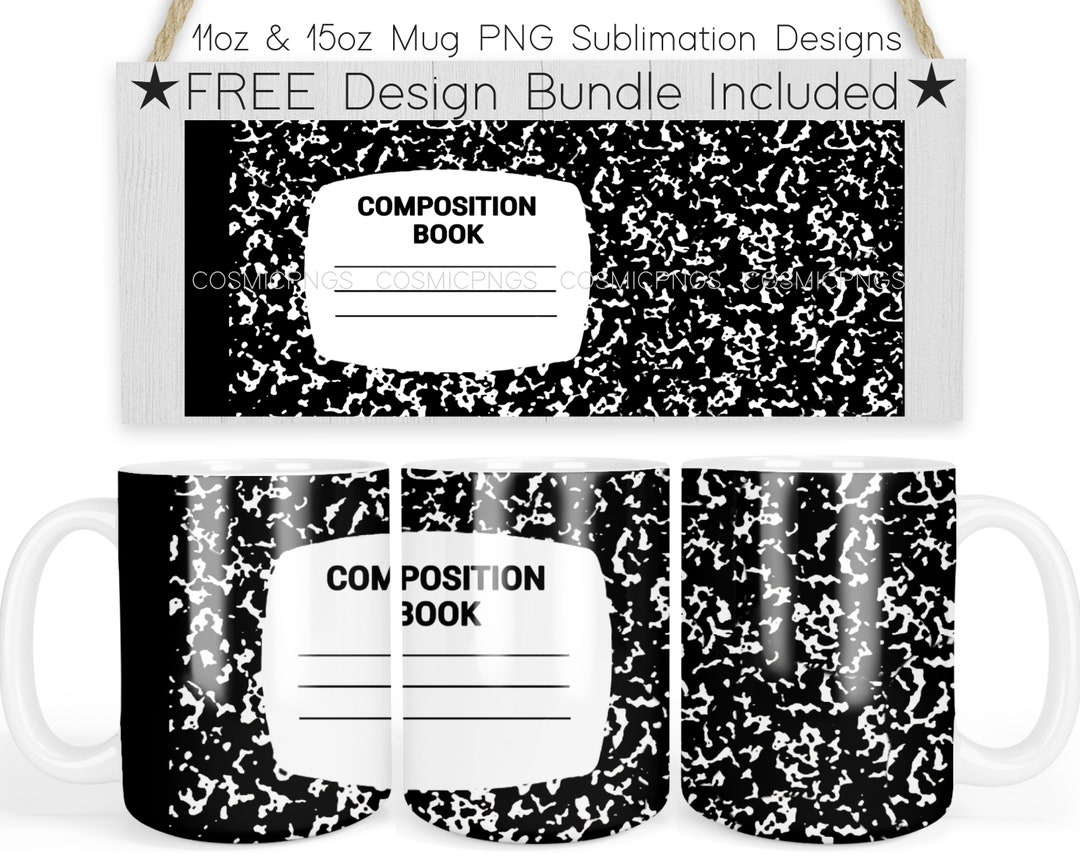 Composition Book Mug Template PNG, Teacher Gift (digital Download) - Etsy