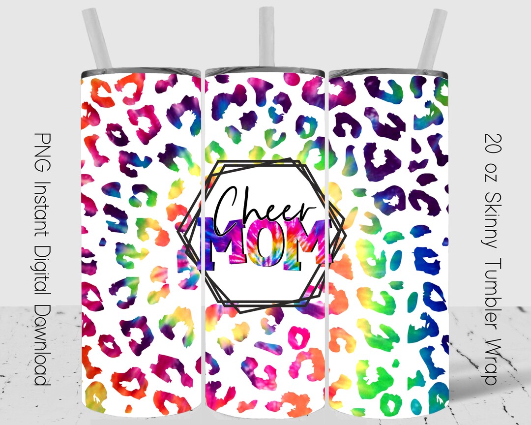 Cheer Mom Tumbler Wrap PNG 20oz Skinny Cheer Mom Tumbler Sublimation ...