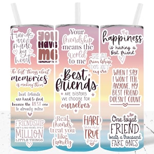 Best Friends Tumbler Sublimation Design Best Friends 20oz Skinny ...