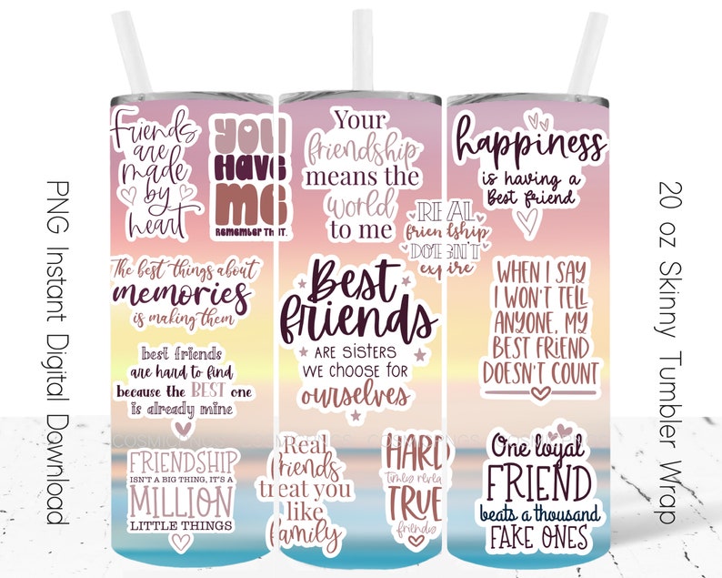 Best Friends Tumbler Sublimation Design Best Friends 20oz - Etsy