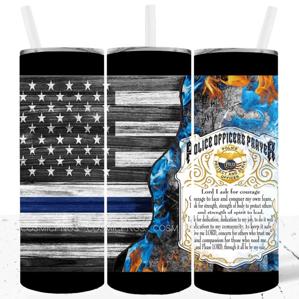 Police Officer Tumbler Wrap 20oz - Etsy