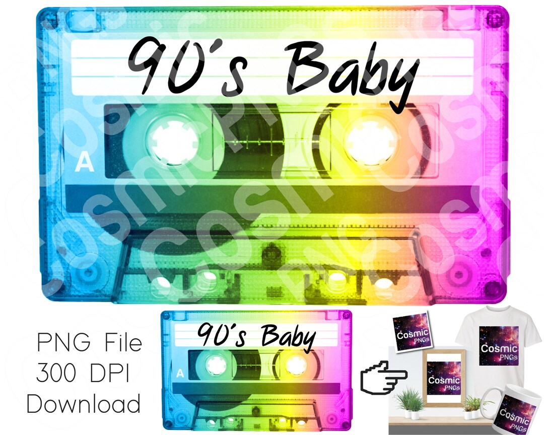 90's Baby Sublimation Digital Image Instant Download Mixtape Cassette ...
