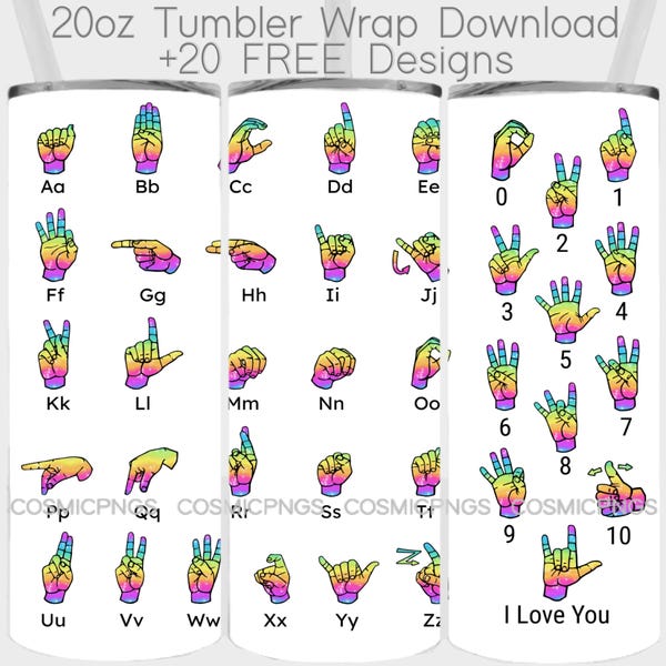 Asl Tumbler Wrap - Etsy